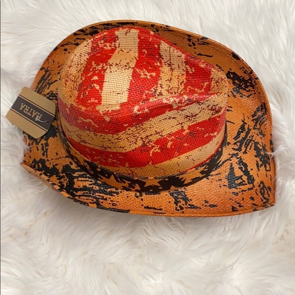 Accessories | Vintage Usa American Flag Cowboy Hat | Poshmark